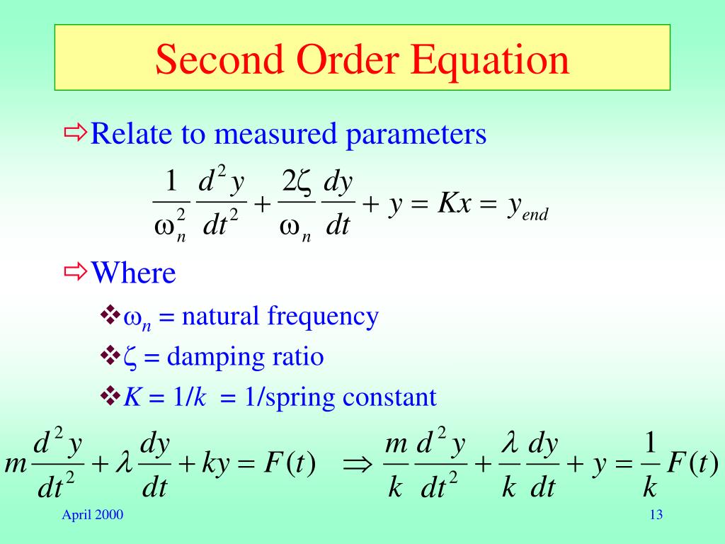 PPT Second Order Systems PowerPoint Presentation Free Download ID