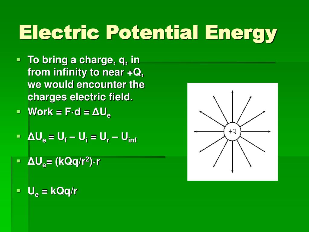 PPT - Electric Potential Energy and Electric Potential PowerPoint ...