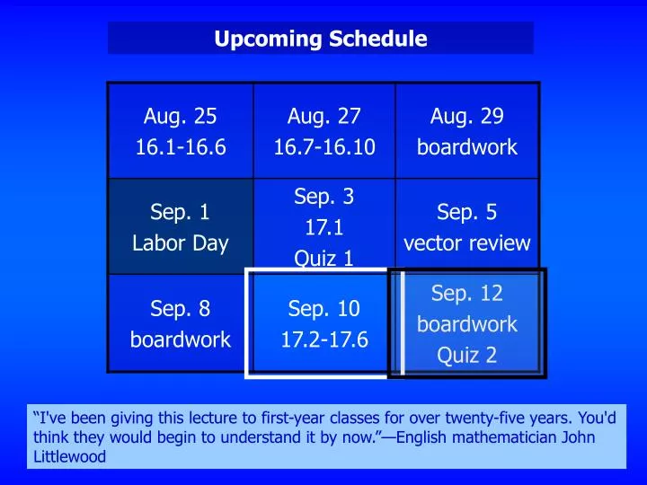 PPT - Upcoming Schedule PowerPoint Presentation, free download - ID:3218642