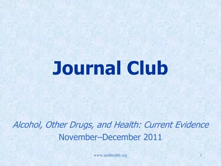PPT - Journal Club PowerPoint Presentation, free download - ID:3218643