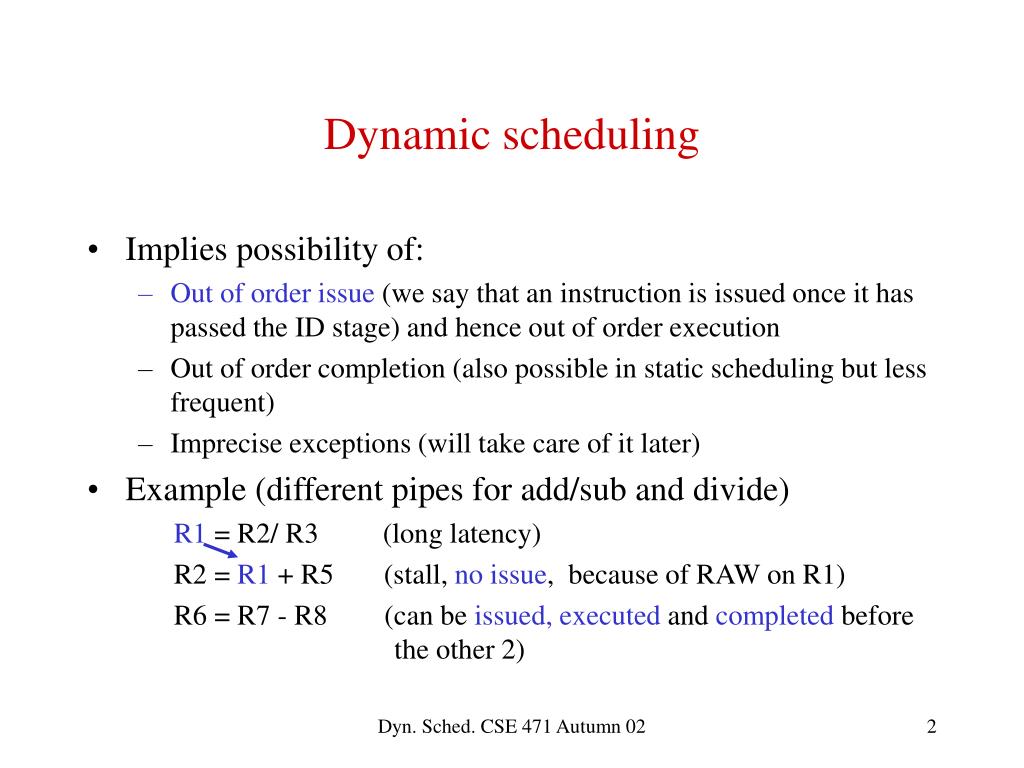 PPT Static Vs Dynamic Scheduling PowerPoint Presentation Free 