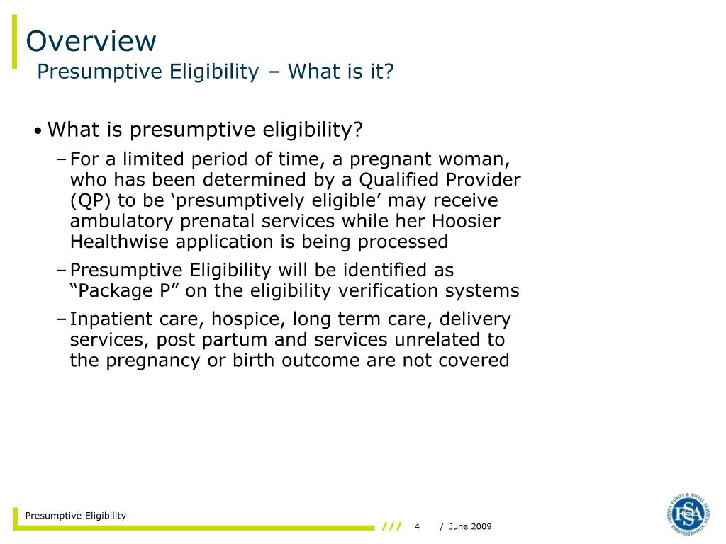 PPT - Presumptive Eligibility for Pregnant Women PowerPoint ...