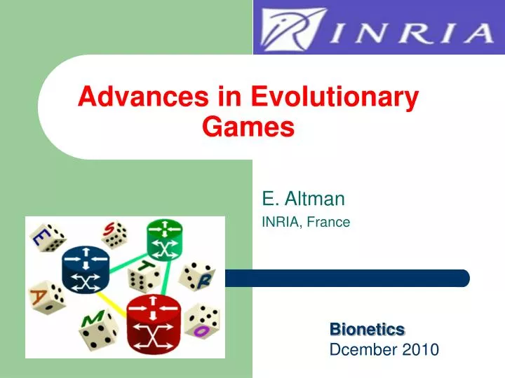 PPT - Advances in Evolutionary Games PowerPoint Presentation, free ...