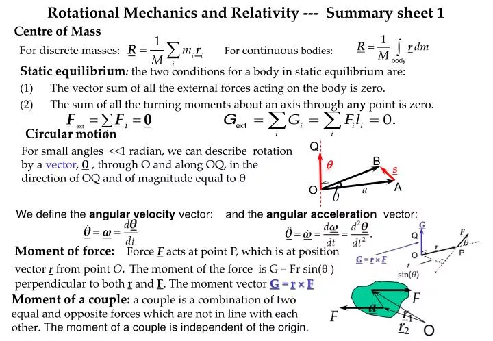PPT - Static equilibrium : the two conditions for a body in static ...
