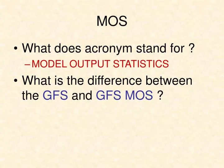 PPT - MOS PowerPoint Presentation, free download - ID:3219154