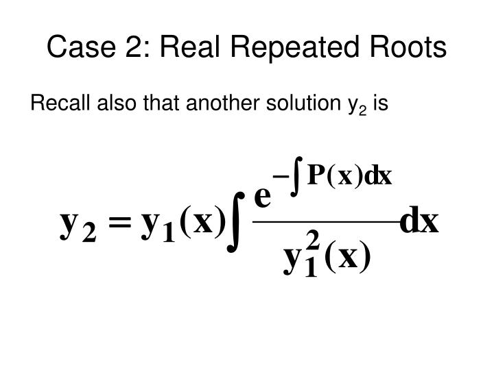 PPT - Homogeneous Linear Differential Equations with Constant ...