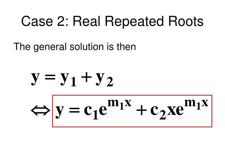 PPT - Homogeneous Linear Differential Equations with Constant ...