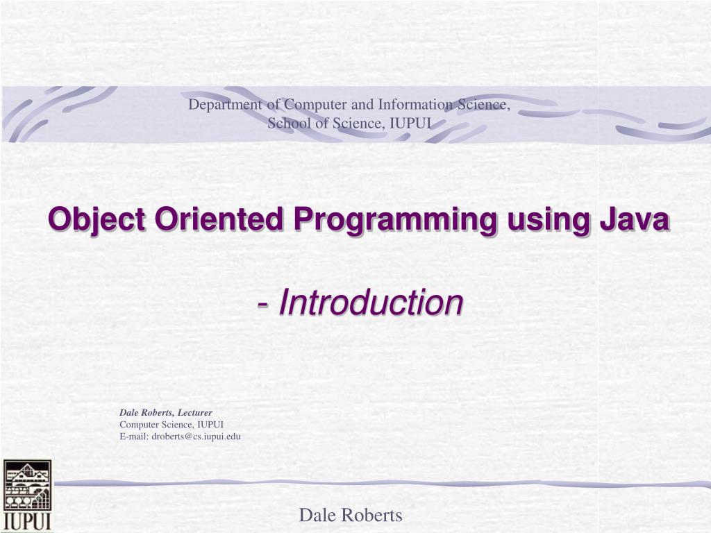 Ppt Object Oriented Programming Using Java Introduction Powerpoint Presentation Id3219351
