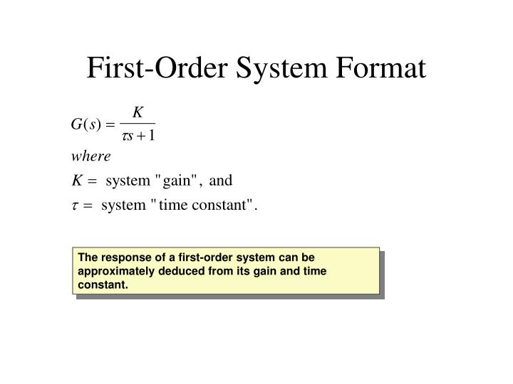PPT - Lecture 4: Time Response Reference: Nise Chapter 4, Sections 4.1 ...