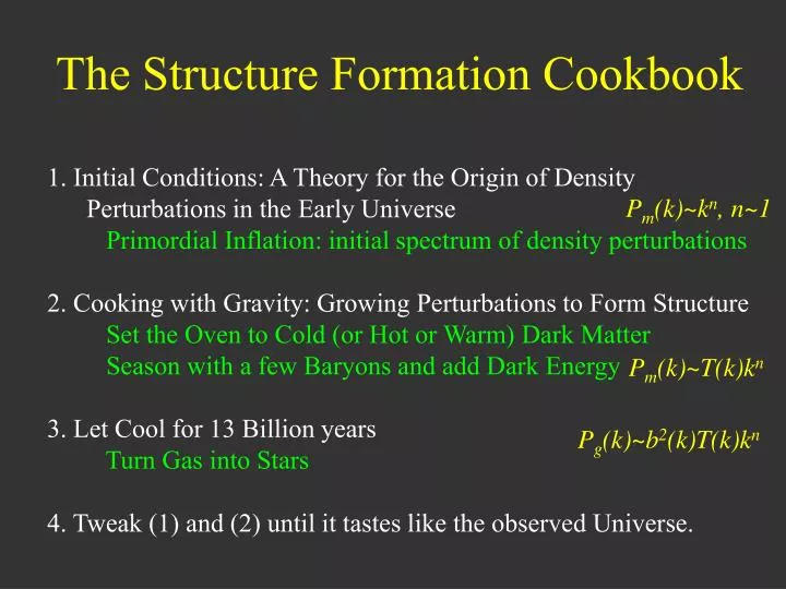 PPT - The Structure Formation Cookbook PowerPoint Presentation, free ...