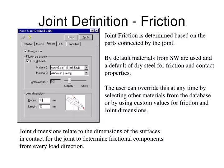 PPT - Joint Definition - Friction PowerPoint Presentation, free ...