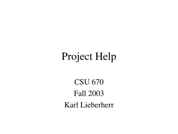 PPT - Project Help PowerPoint Presentation, free download - ID:3220048