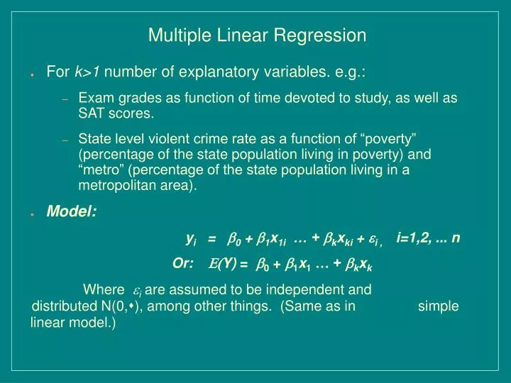 PPT - Multiple Linear Regression PowerPoint Presentation, free download ...