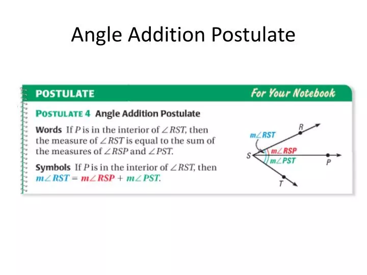 PPT Angle Addition Postulate PowerPoint Presentation Free Download PPT Angle Addition Postulate PowerPoint Presentation Free Download