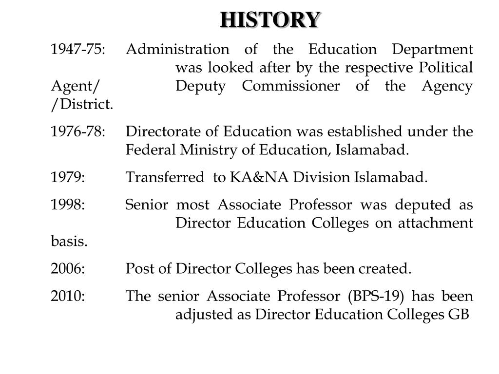 PPT - WELCOME TO DIRECTORATE OF EDUCATION COLLEGES GILGIT-BALTISTAN ...