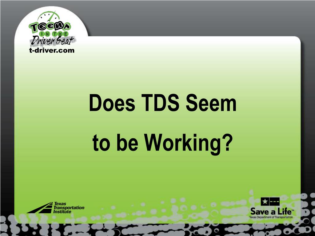 PPT - Safer Teens Drive Smart: TDS Program for Young Drivers PowerPoint ...