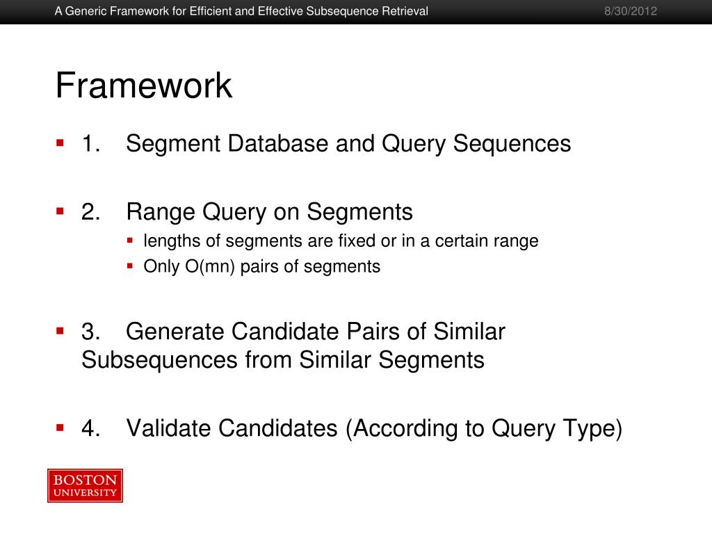 Ppt A Generic Framework For Efficient And Effective Subsequence Retrieval Powerpoint 1521