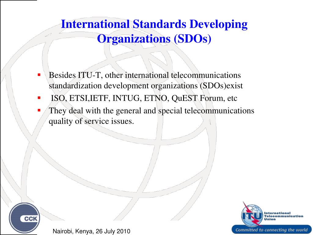 PPT - ITU-T Recommendations and other International Standards Relevant to QOS/QOE Daniel K ...