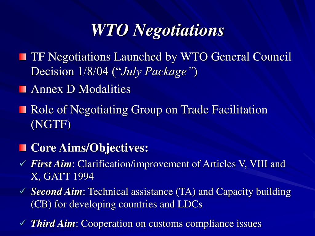 PPT - Trade Facilitation: WTO Negotiations and Beyond PowerPoint ...