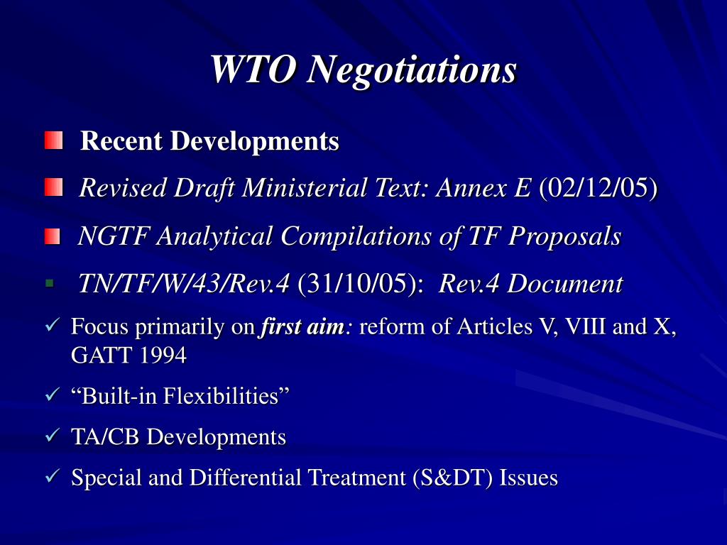 PPT - Trade Facilitation: WTO Negotiations and Beyond PowerPoint ...