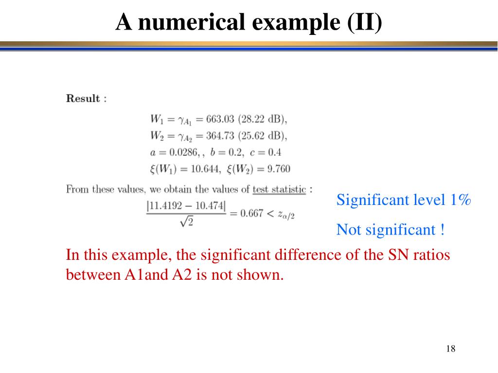 Ppt An Approach To The Sn Ratios Based On The Proportional Models And