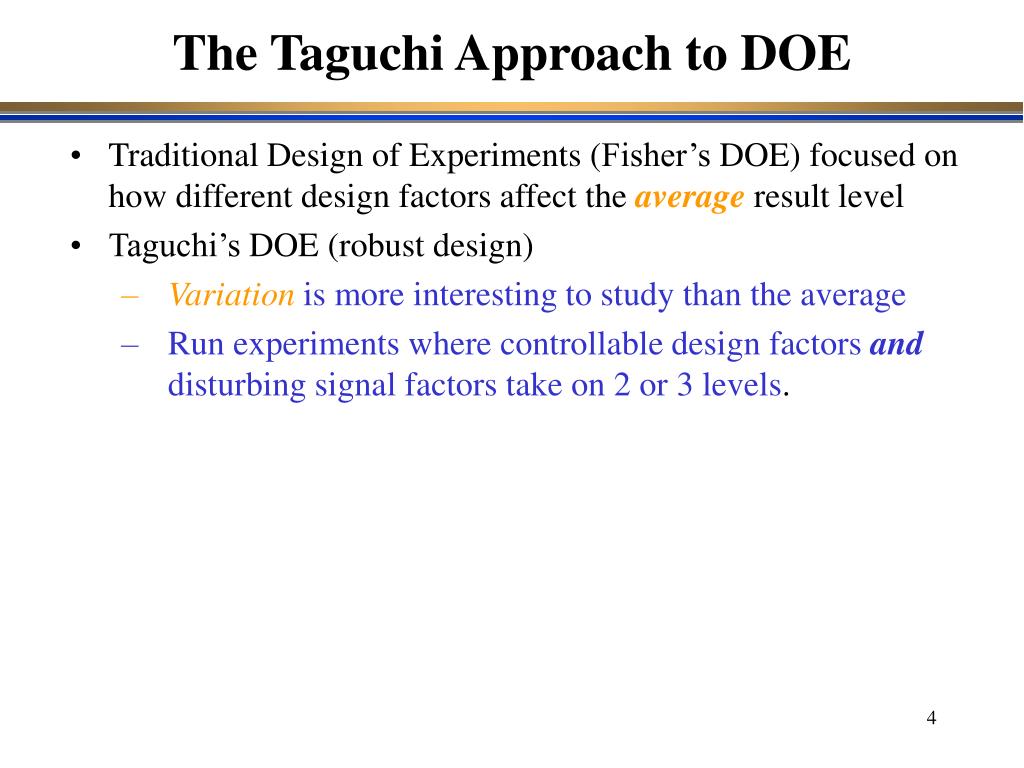 Ppt An Approach To The Sn Ratios Based On The Proportional Models And