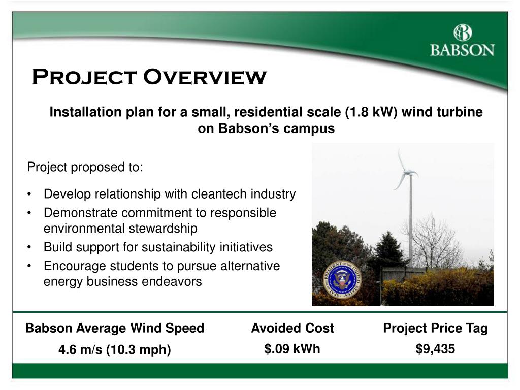 PPT - Babson Green Building a Sustainable Future at Babson College ...