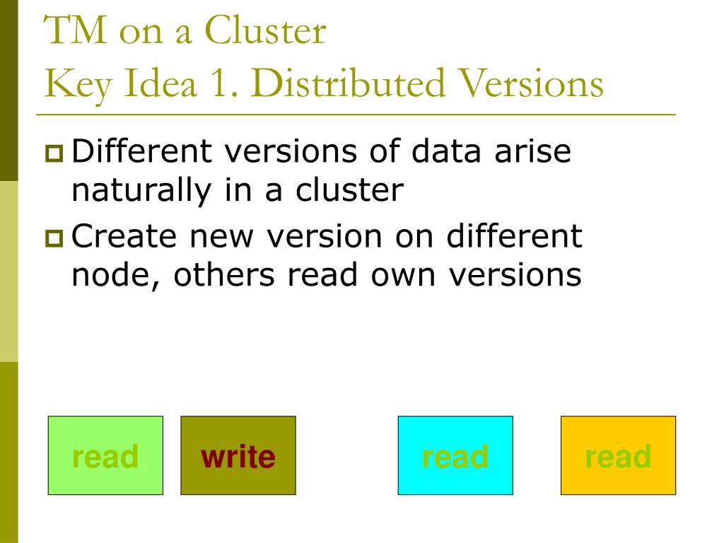 Ppt Exploiting Distributed Version Concurrency In A Transactional Memory Cluster Powerpoint