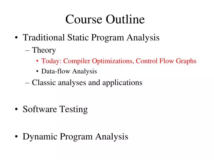 PPT - Course Outline PowerPoint Presentation, free download - ID:3222844