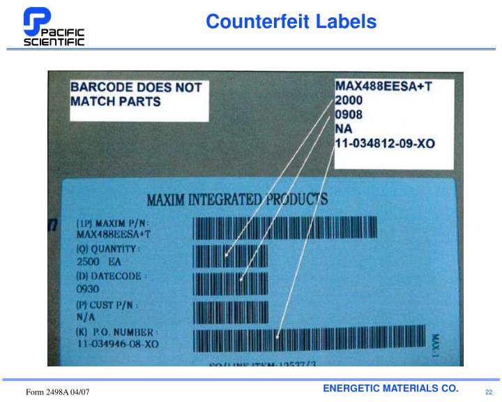 PPT - Counterfeit Parts Awareness PowerPoint Presentation - ID:3223403