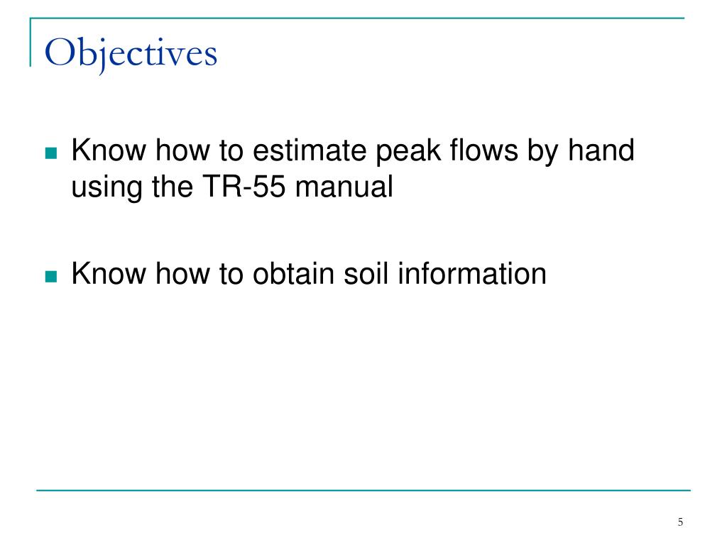 PPT - TR-55 Urban Hydrology for Small Watersheds PowerPoint ...