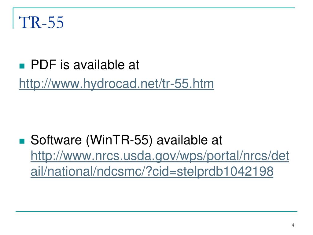 PPT - TR-55 Urban Hydrology for Small Watersheds PowerPoint ...
