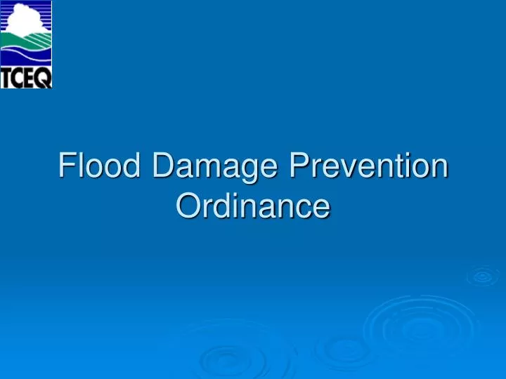PPT - Flood Damage Prevention Ordinance PowerPoint Presentation, free ...