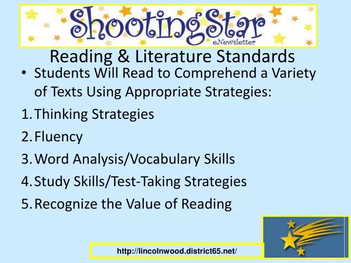 PPT - Reading & Literature Standards PowerPoint Presentation, free ...