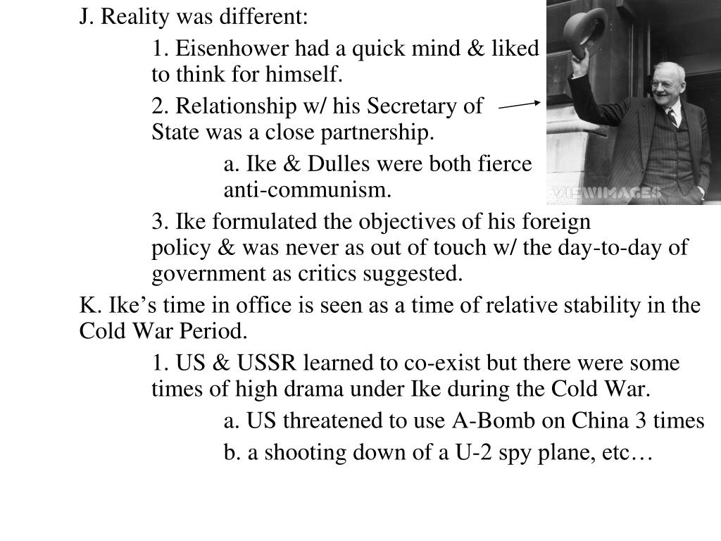 PPT - Co-existence and Confrontation: Eisenhower’s Cold War, 1953-61 ...