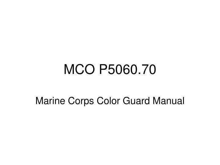 PPT - MCO P5060.70 PowerPoint Presentation, free download - ID:3225401