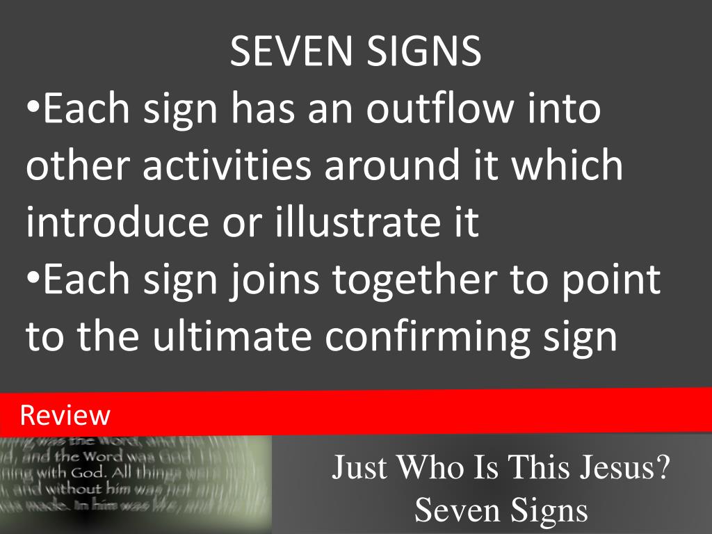 PPT - Just Who Is this Jesus? Seven Signs PowerPoint Presentation, free ...
