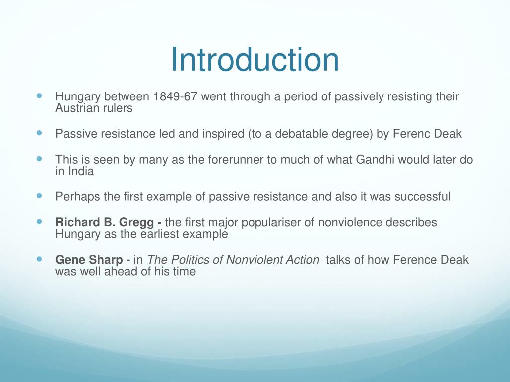 PPT - The History of Hungarian Passive Resistance 1849-67 PowerPoint ...