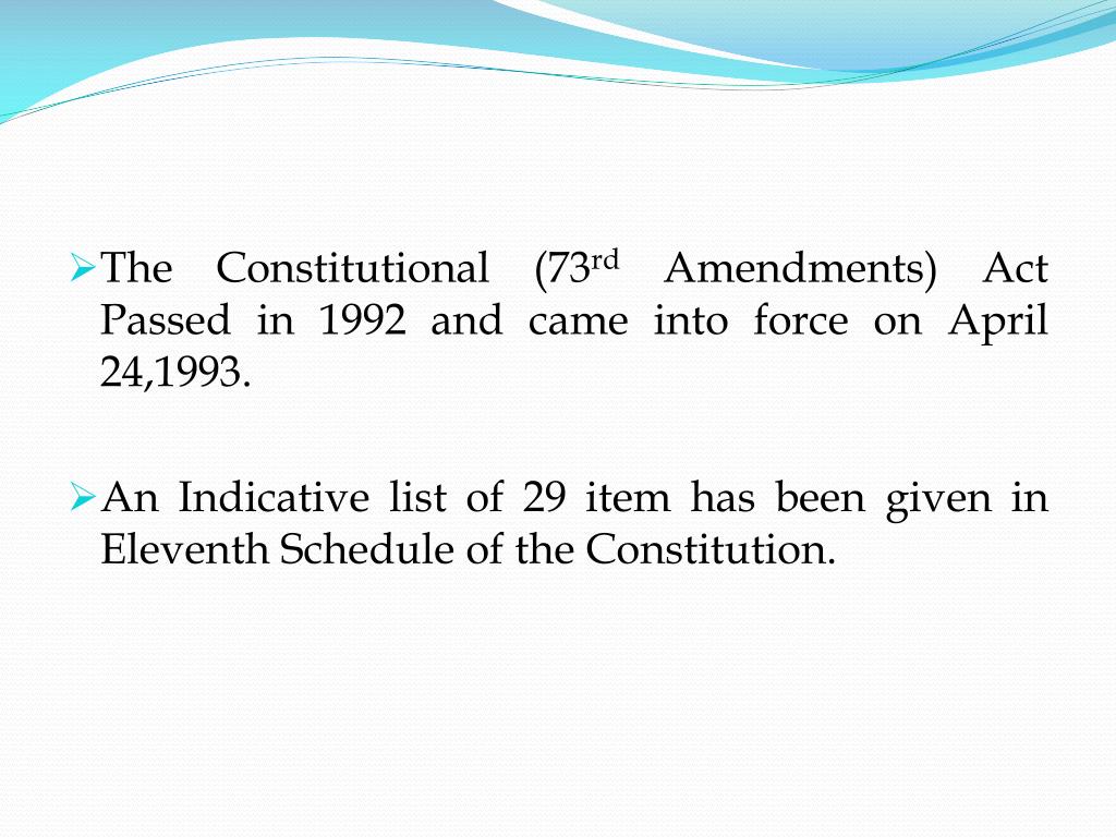 PPT - Zila Parishad Panchyat Samitis -Gram Panchyat - 73 rd ...