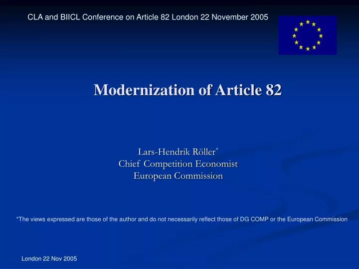 PPT - Modernization of Article 82 PowerPoint Presentation, free ...