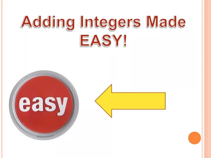 PPT - Adding Integers Made EASY! PowerPoint Presentation, free download ...