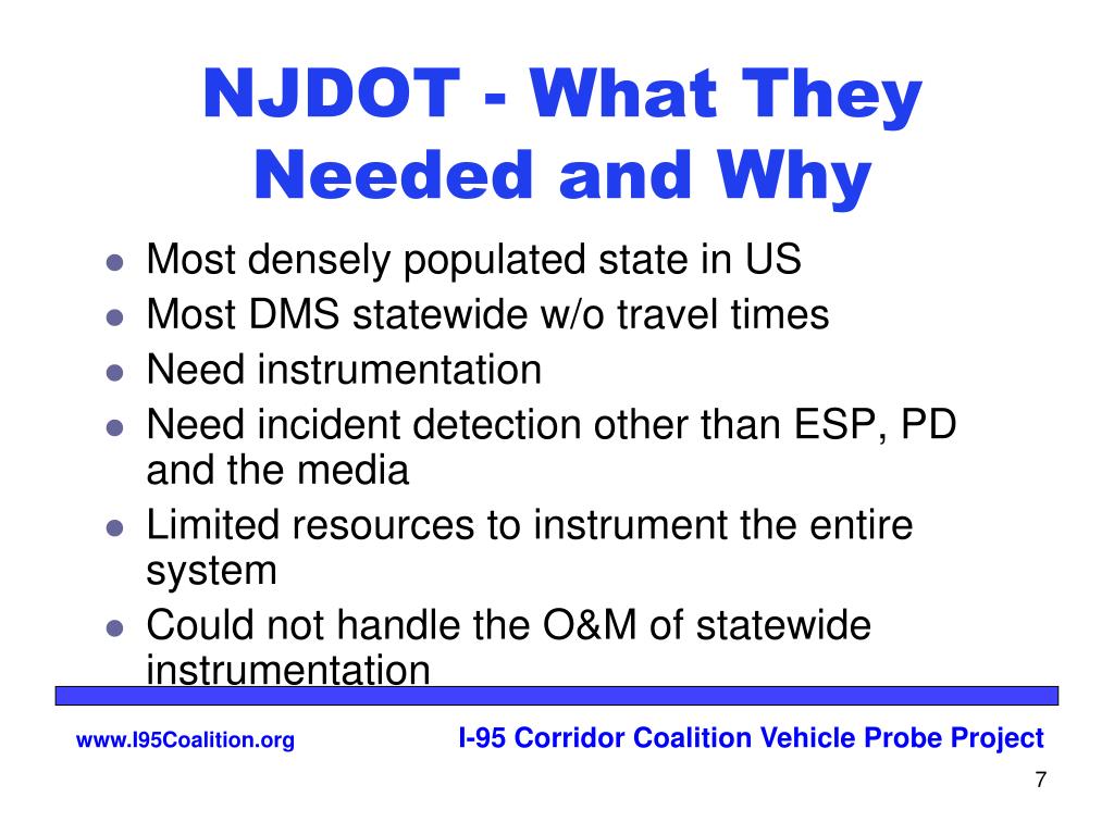 PPT - I-95 Corridor Coalition Vehicle Probe Project Agency Reflections ...