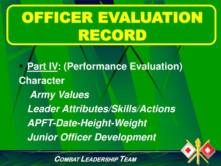 PPT - OFFICER EVALUATION (OER) RECORD SYSTEM PowerPoint Presentation ...