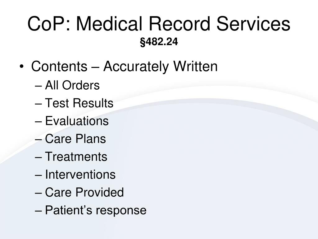 PPT - Record of Care, Treatment and Services Stephanie Allen ...