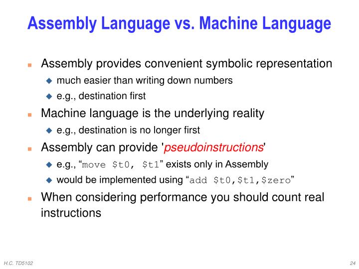 PPT - Embedded Systems in Silicon TD5102 MIPS Instruction Set ...