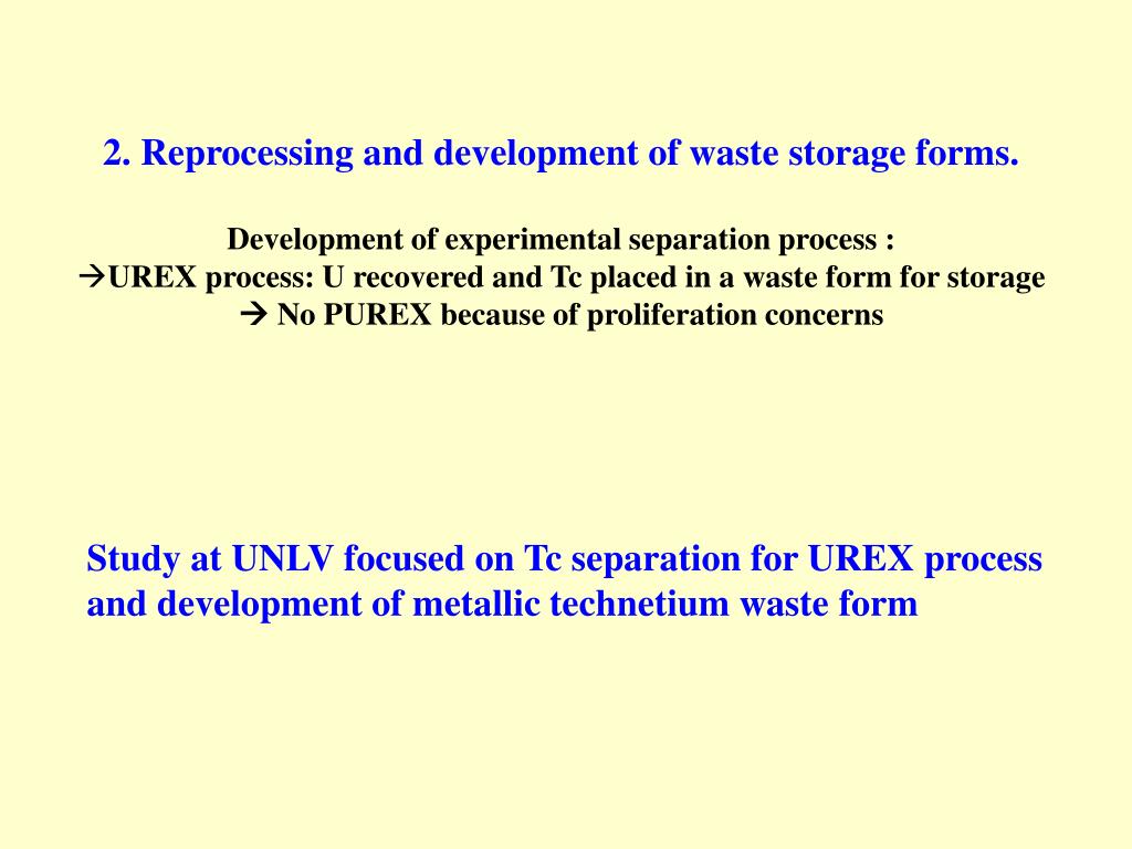 PPT - Research performed at UNLV on the chemistry of Technetium in the ...