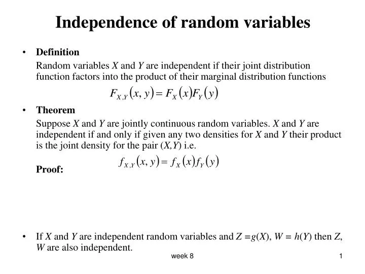 Ppt Independence Of Random Variables Powerpoint Presentation Free Download Id 3227005