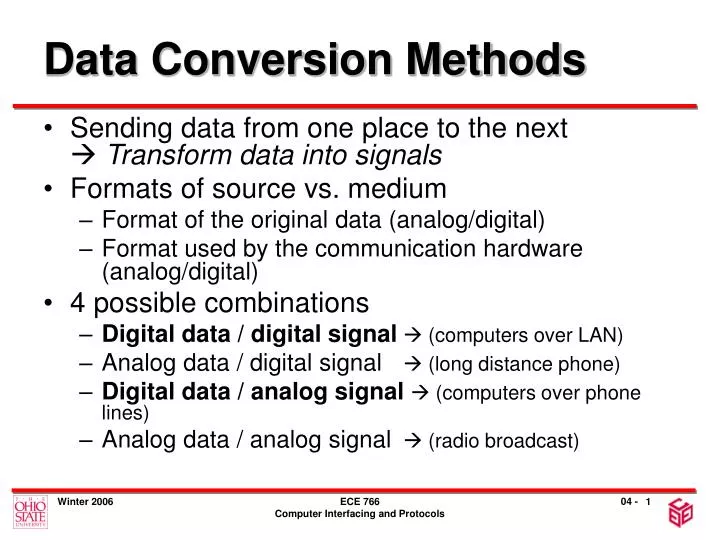 PPT - Data Conversion Methods PowerPoint Presentation, free download ... PPT - Data Conversion Methods PowerPoint Presentation, free download ...