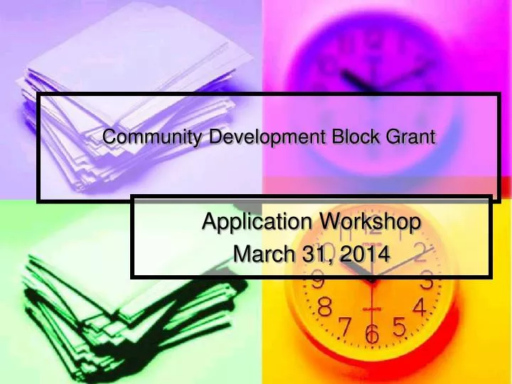 PPT - Community Development Block Grant PowerPoint Presentation, free ...