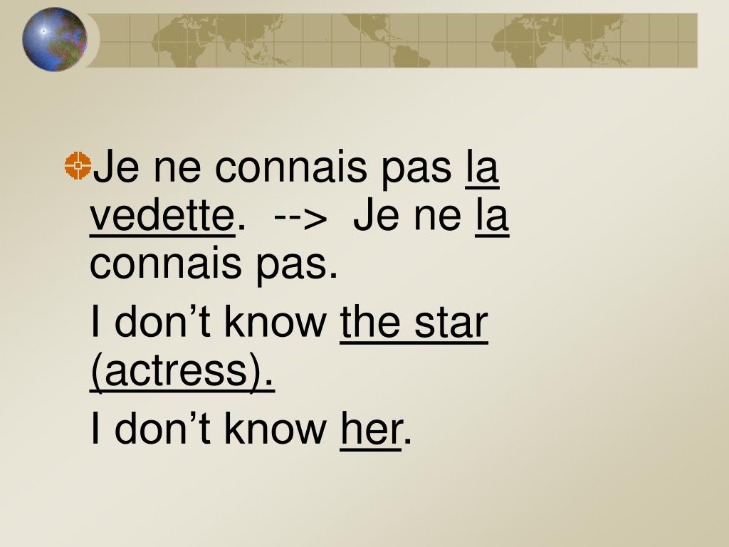 PPT - Les pronoms le, la, les me, te, nous, vous PowerPoint ...